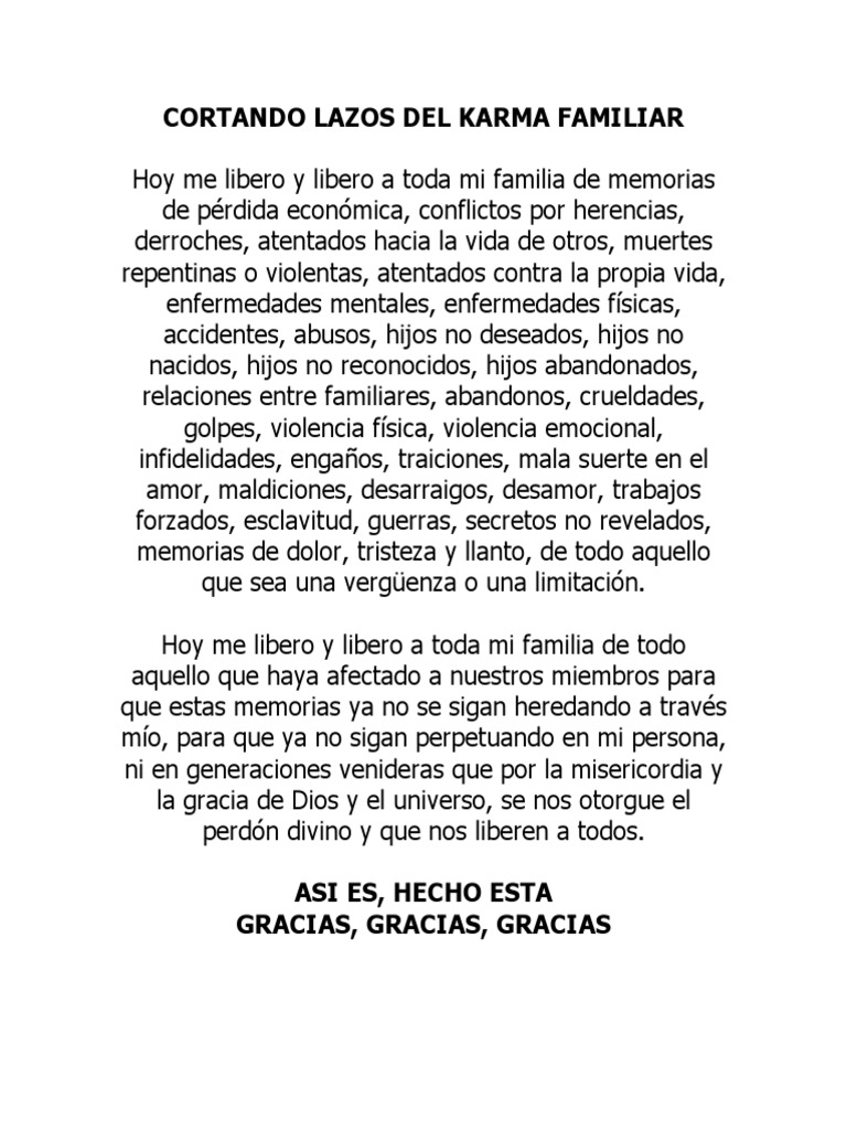 Cortando Lazos Del Karma Familiar | PDF