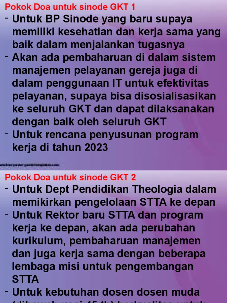Pokok Doa Gkt | PDF