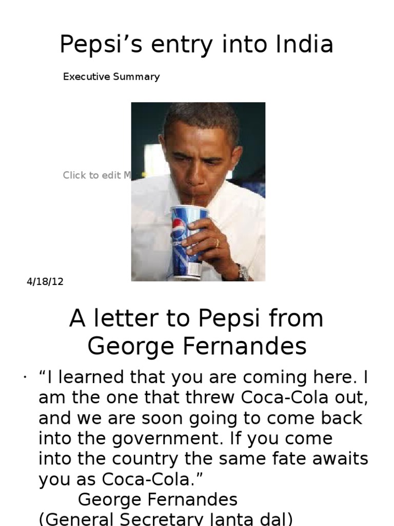 Pepsi's Entry | Download Free PDF | Pepsi Co | Pepsi