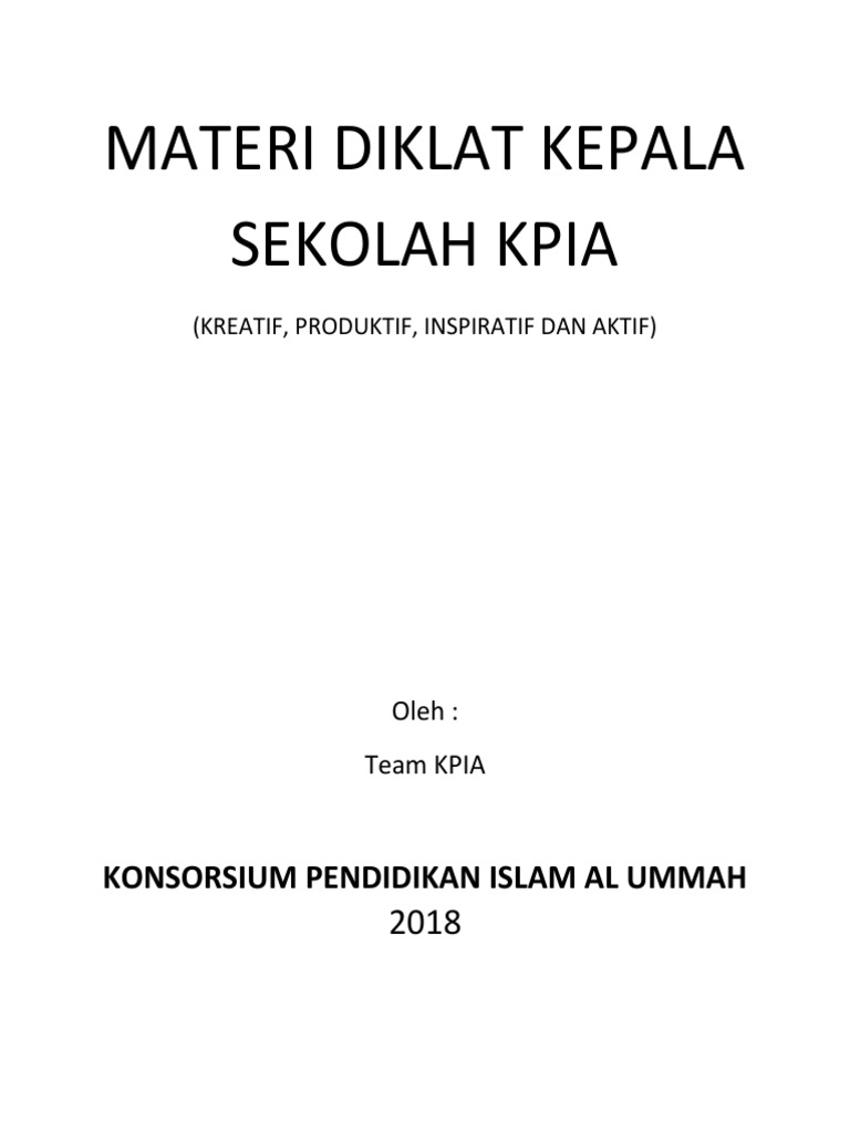 Materi Diklat Baru | PDF