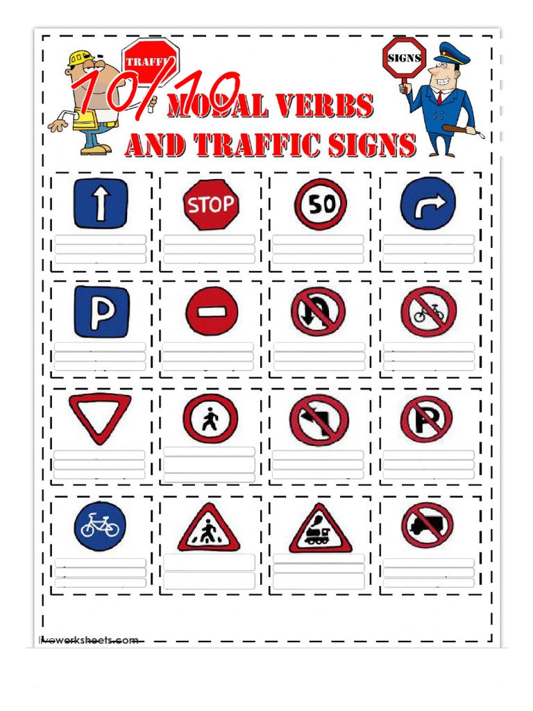 Modal Verbs and Traffic Signs worksheet | PDF