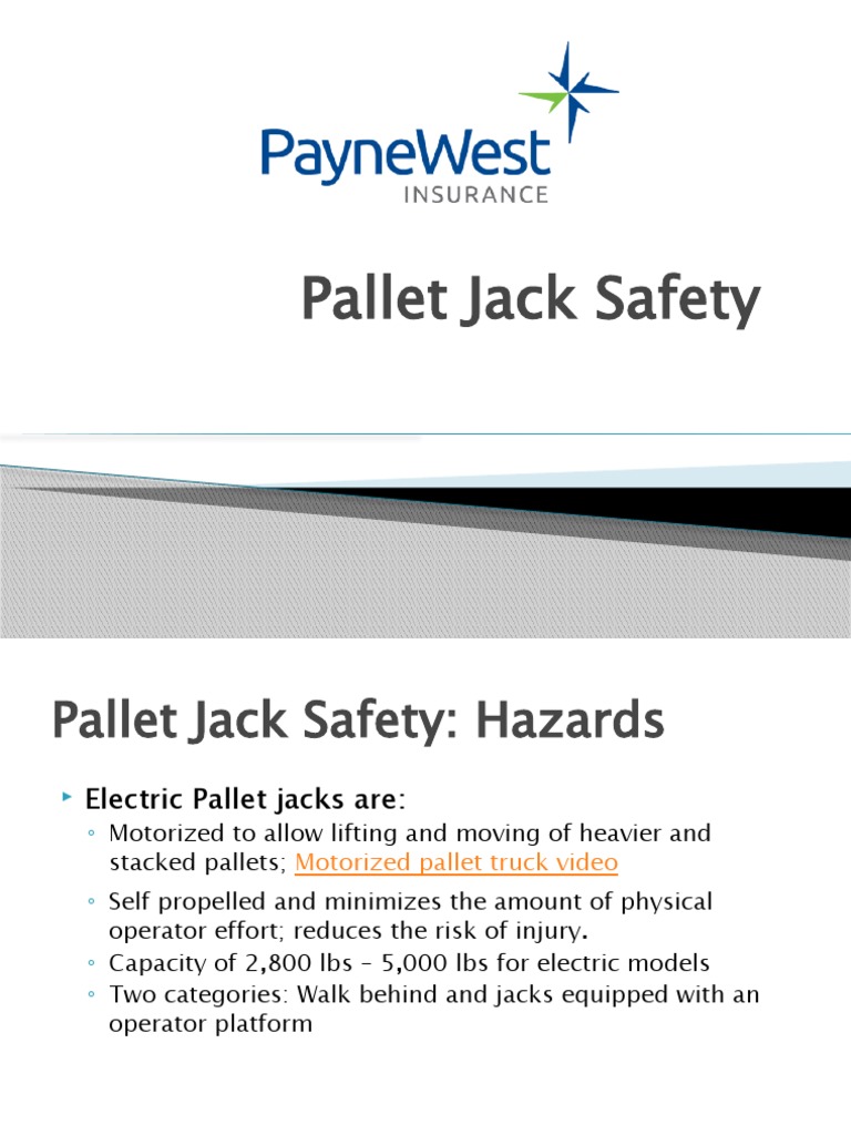 Pallet Jack Safety | PDF | Pallet | Forklift