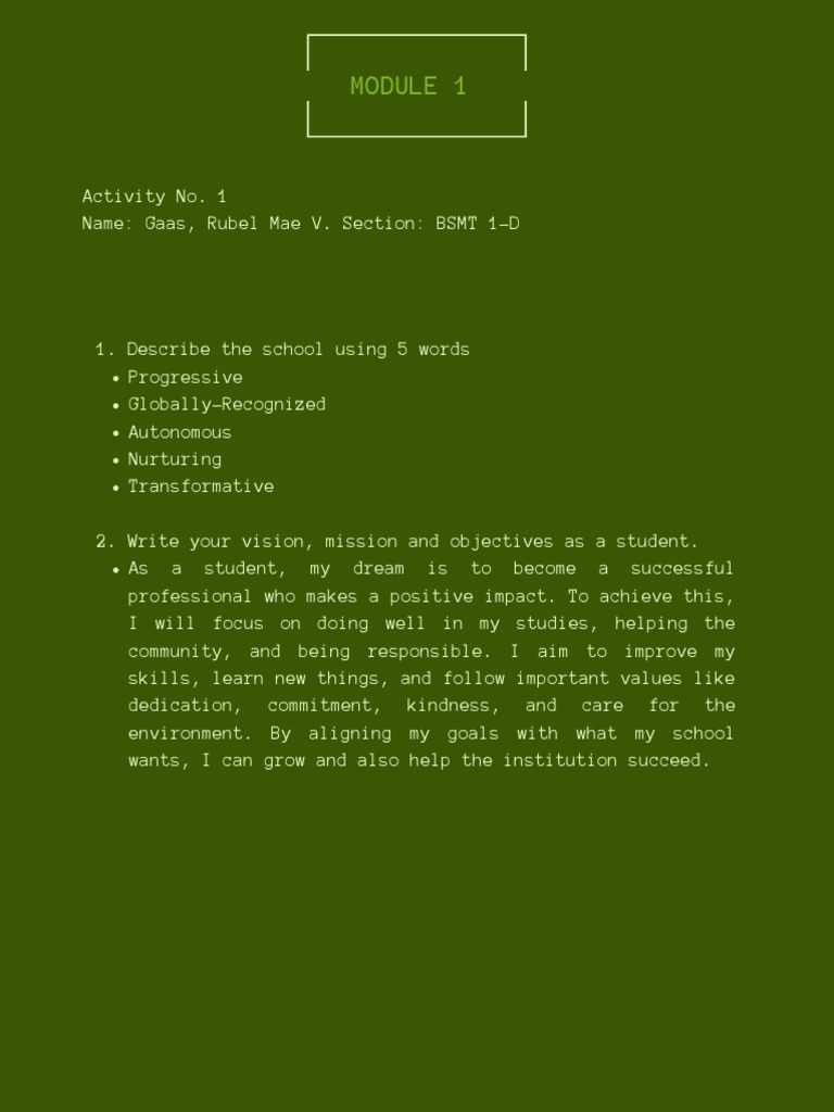 Gaas Module Activity His 1 | PDF