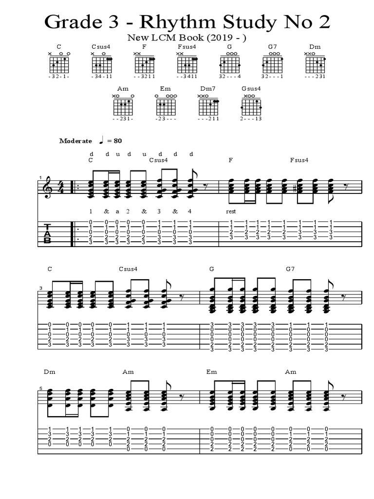 Grade 3 - Rhythm Study No 2 | PDF