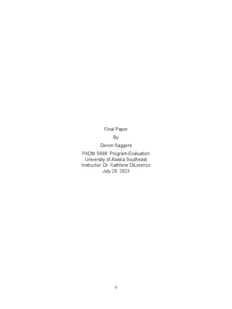 Final Paper PADM S688 | PDF