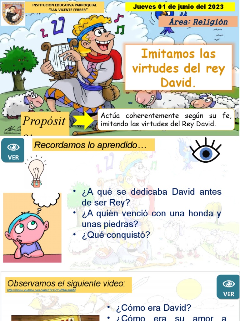 01-06-23 Religión-Las Virtudes Del Rey David | PDF
