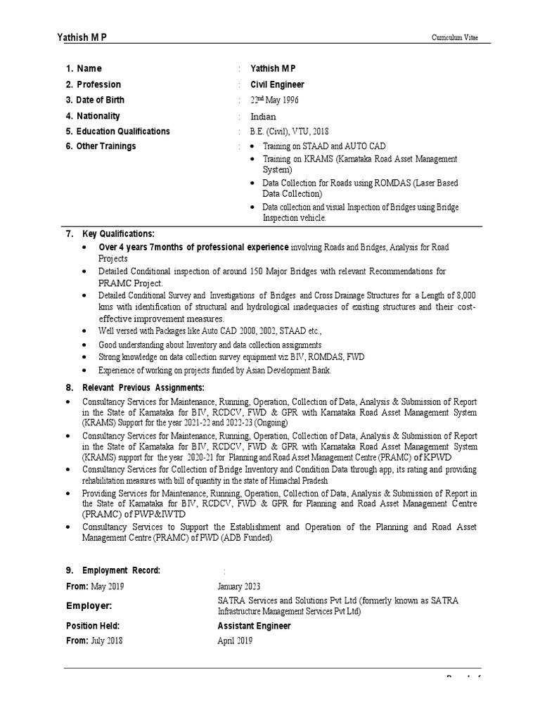 Yatish Updated CV | PDF