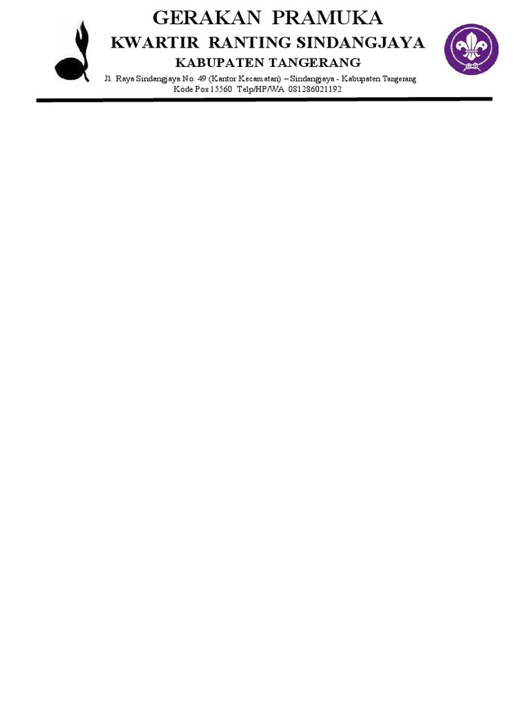 Kop Surat Pramuka Kwartir Ranting | PDF