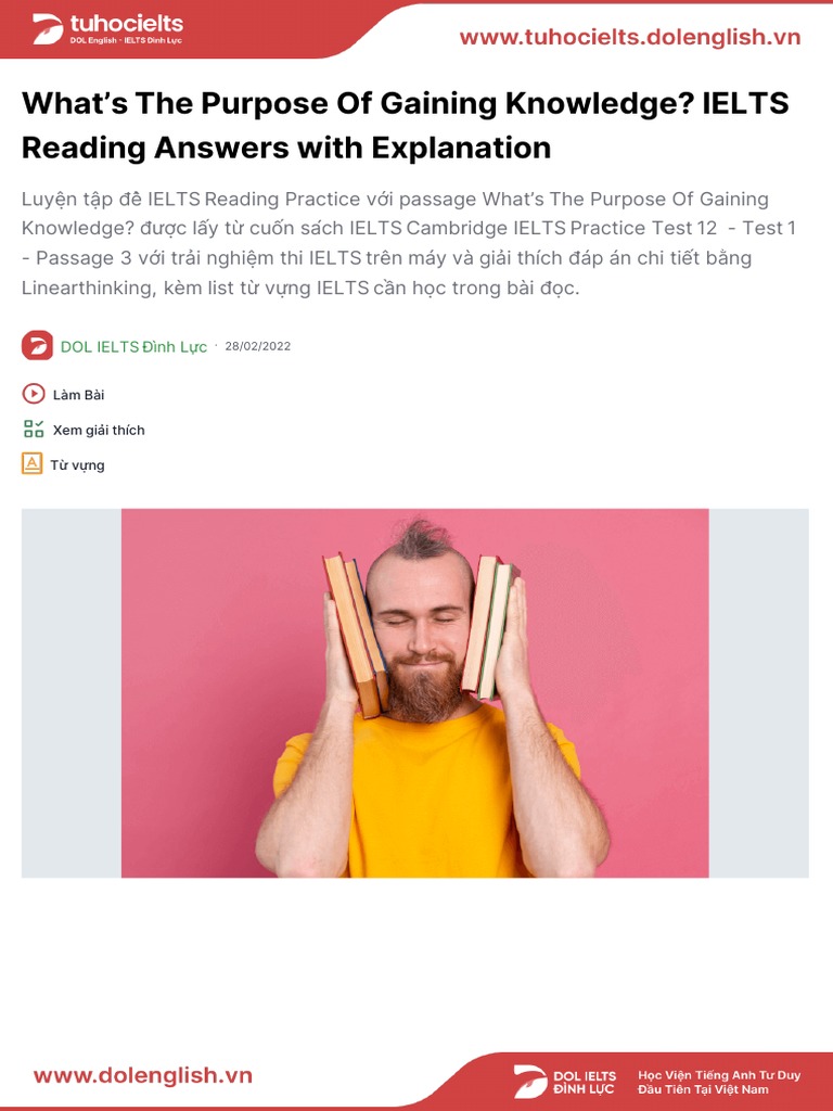 Purpose of Gaining Knowledge in IELTS | PDF | Arson | Crime & Violence