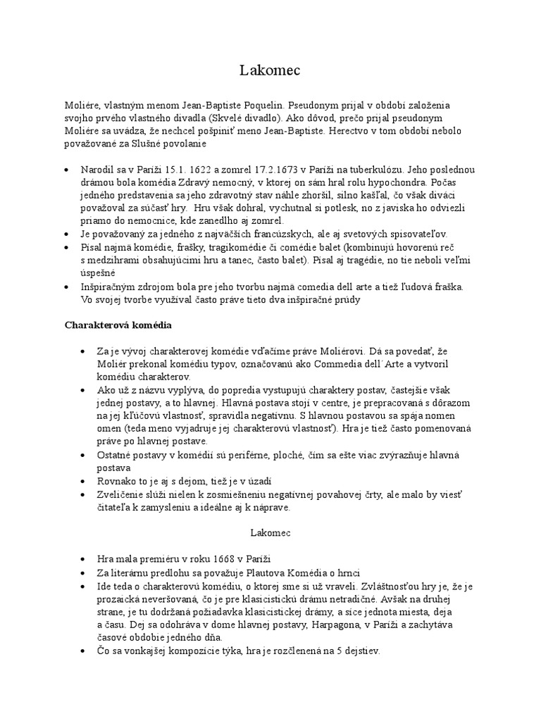 Lakomec | PDF