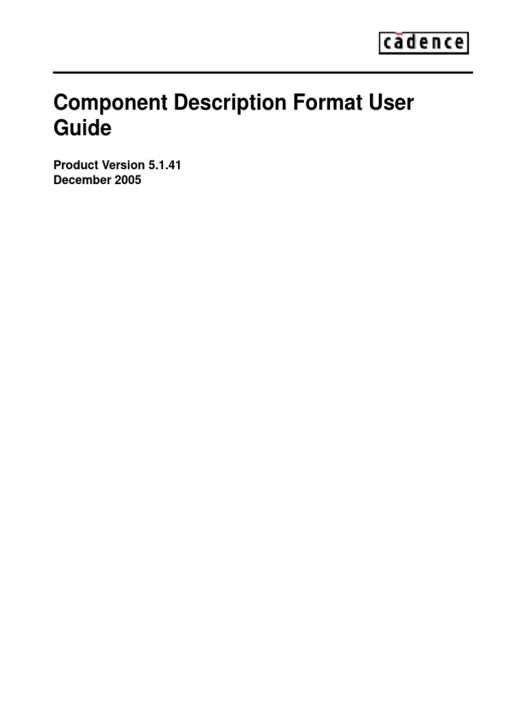 CDF User Guide | PDF | Parameter (Computer Programming) | Resistor