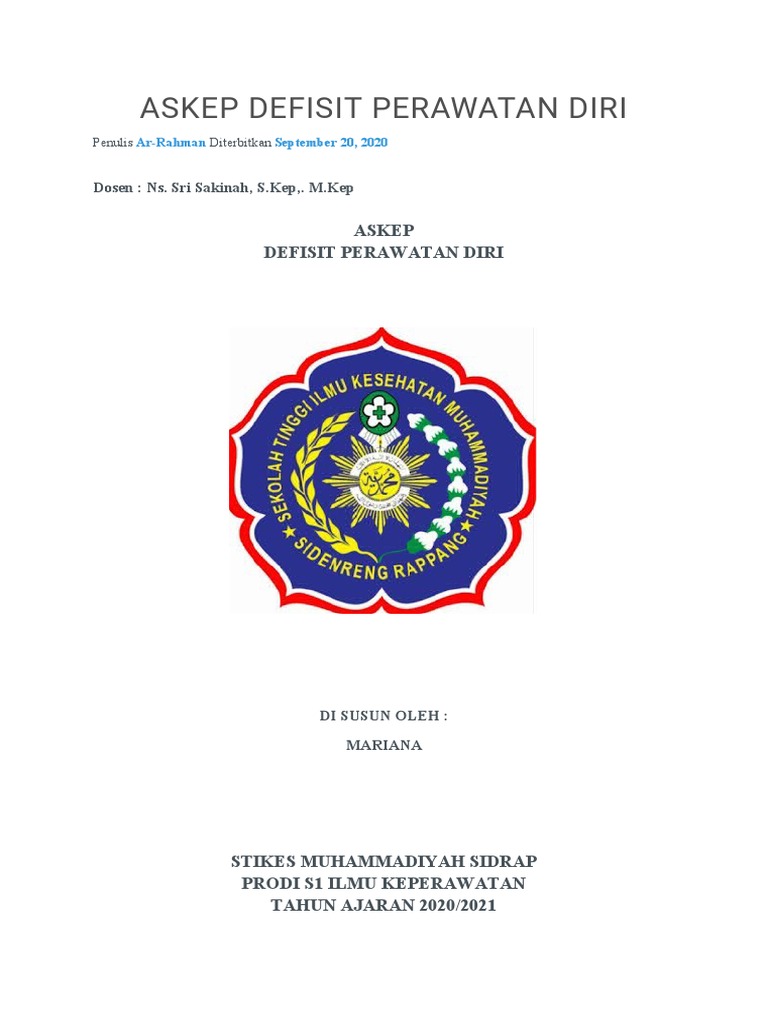 Askep Defisit Perawatan Diri | PDF