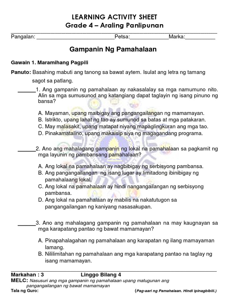 AP 4 Q3 LAS Week 4 | PDF