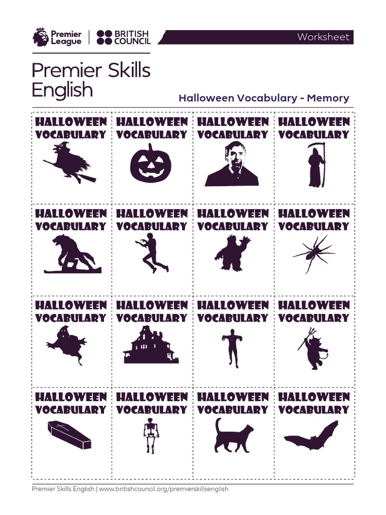 Worksheets Halloween Vocabulary | PDF