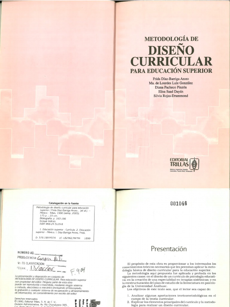 Metodolog A de Dise o Curricular Diaz B Rriga | PDF