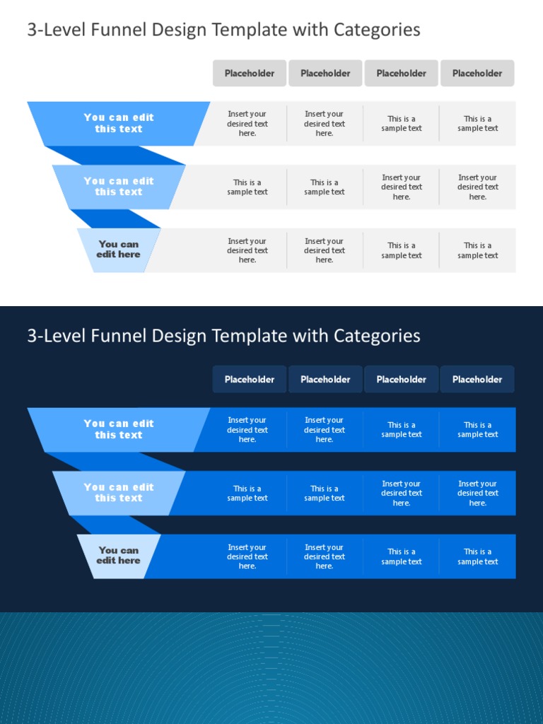 01 3 Level Funnel Design Template With Categories 16x9 1 | PDF