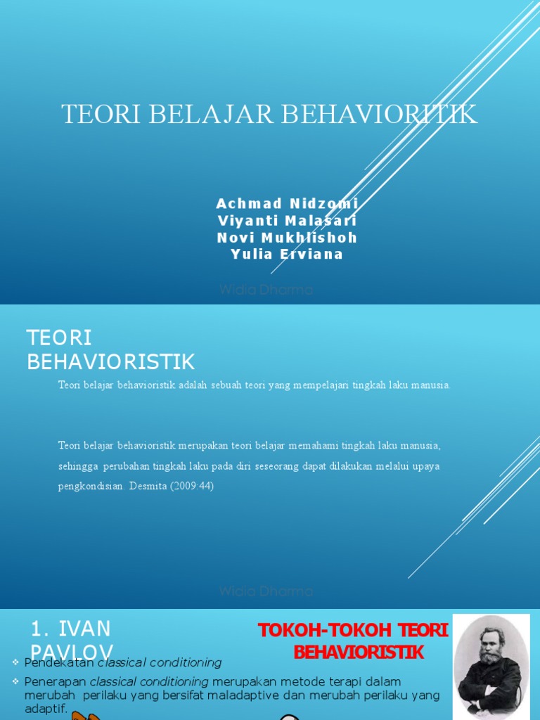 Teori Belajar Behavioristik dan Penerapannya | PDF