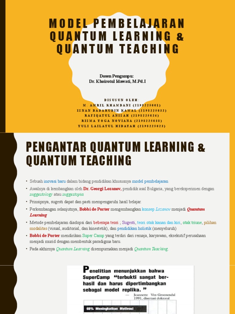 Kel 08 - Quantum Teaching Dan Learning | PDF