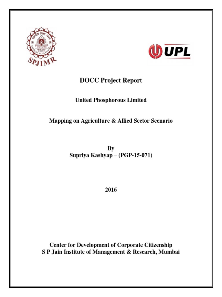 UPL's Agricultural Mapping in Vapi | PDF | Agriculture | Organic Farming