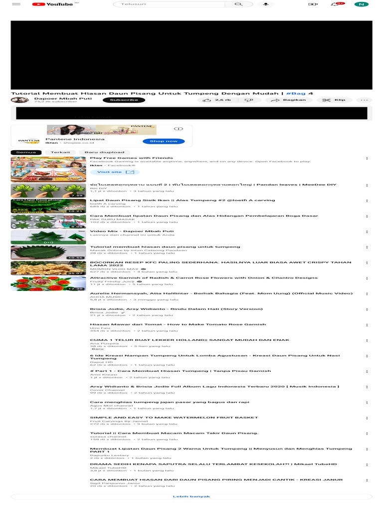 Tutorial Membuat Hiasan Daun Pisang Untuk Tumpeng Dengan Mudah #Bag 4 ...