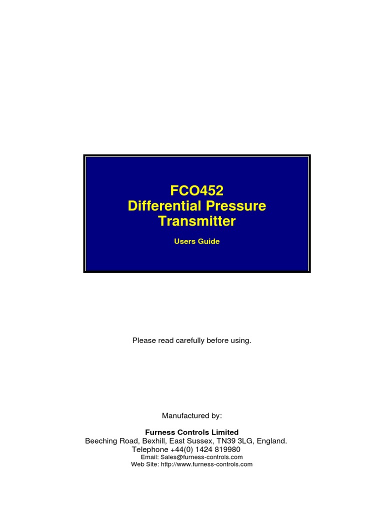 FCO452 Users Guide Issue 2a | PDF