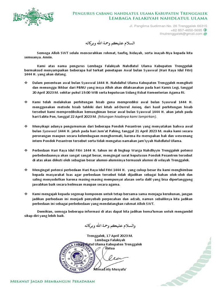 Surat LFNU | PDF