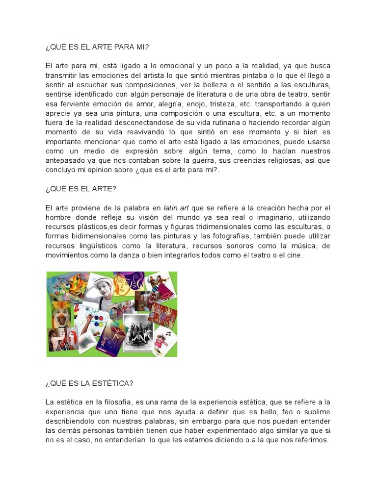 ¿Qué Es El Arte | PDF