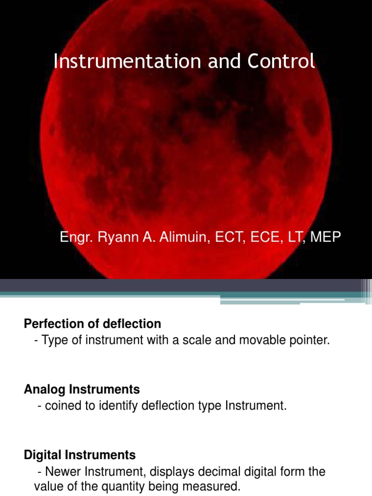 Instrumentation Lecture | PDF
