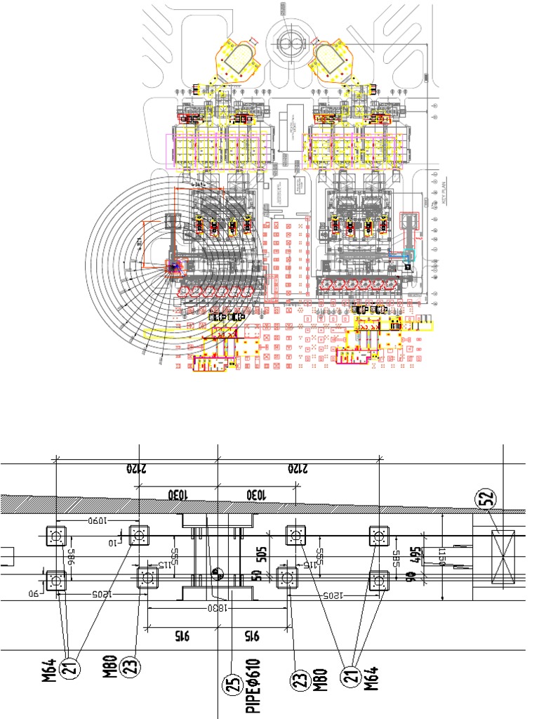 Drawing Detail Radius Tower Crane 50T | PDF