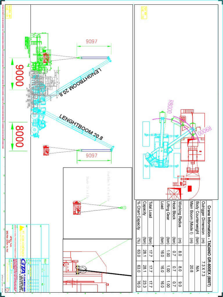 Liftingplan Motor Part Pa Fan Using Crane 80T | PDF