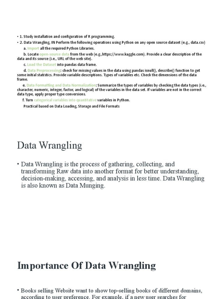 Data Wrangling | PDF