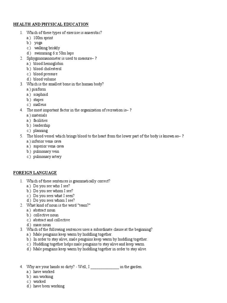 higher level quiz_ audition | PDF