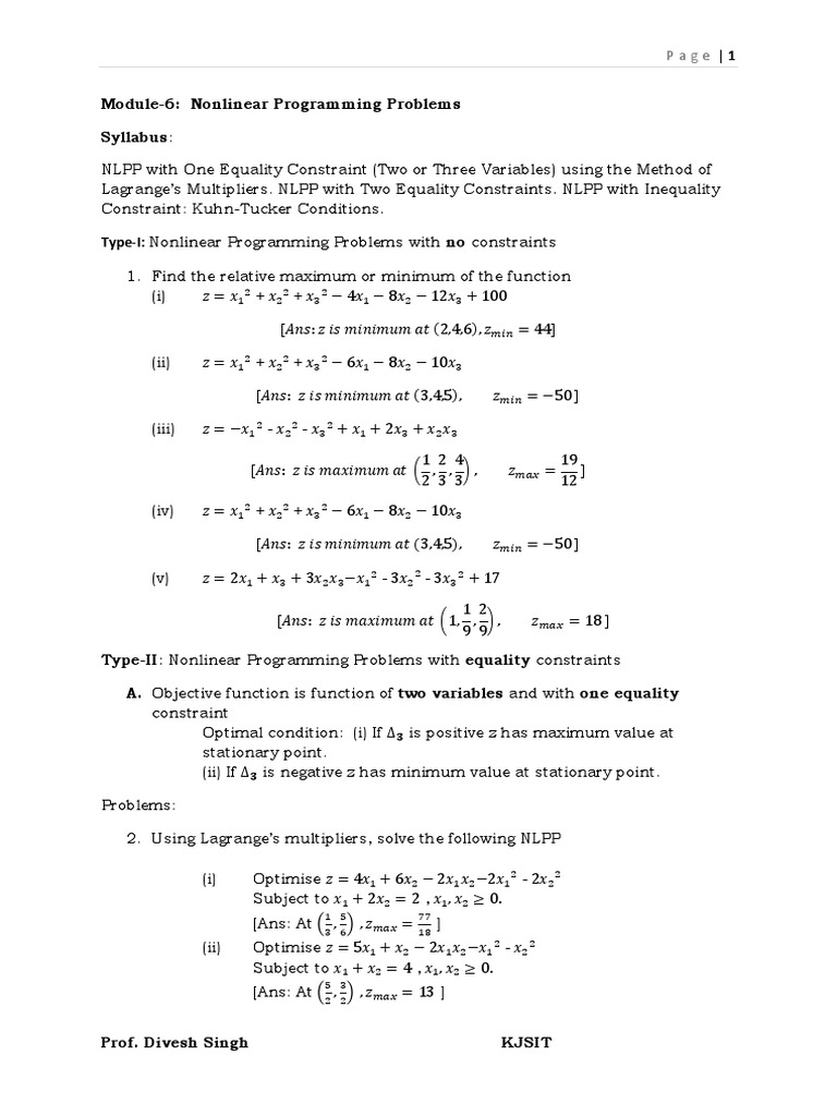 Module 6 | PDF | Mathematical Optimization | Mathematics Of Computing