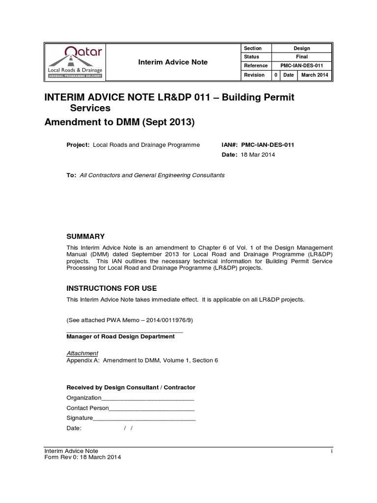 IAN 011 Building Permit Services Final | PDF