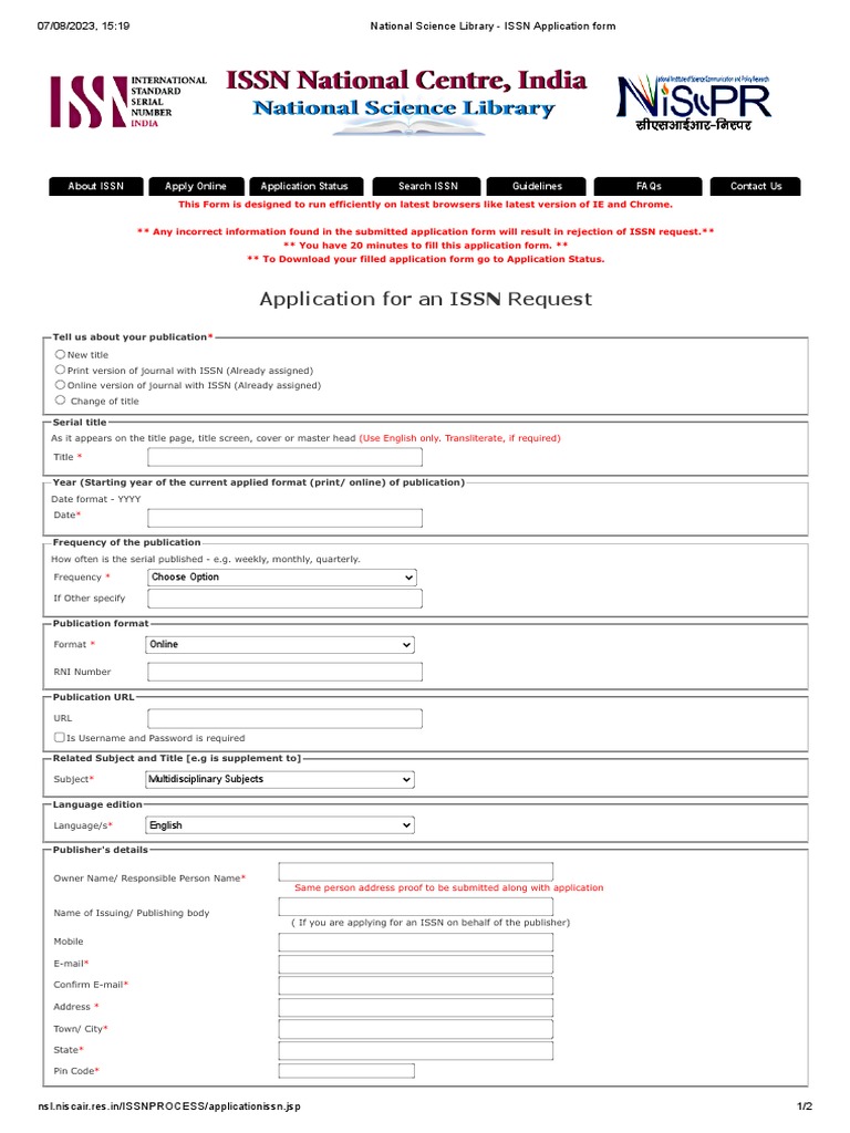 App Form Online | PDF | International Standard Serial Number | Computing