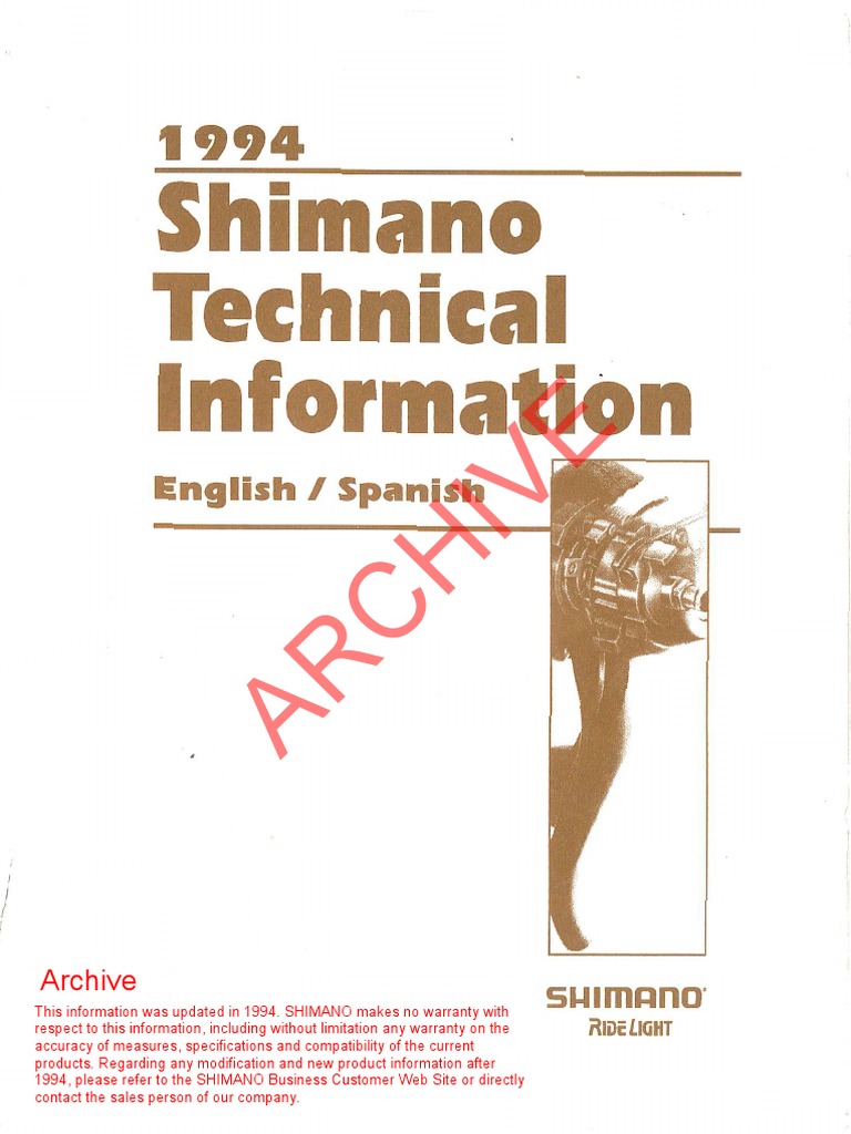 1994 Shimano Total Information (Spanish) | PDF