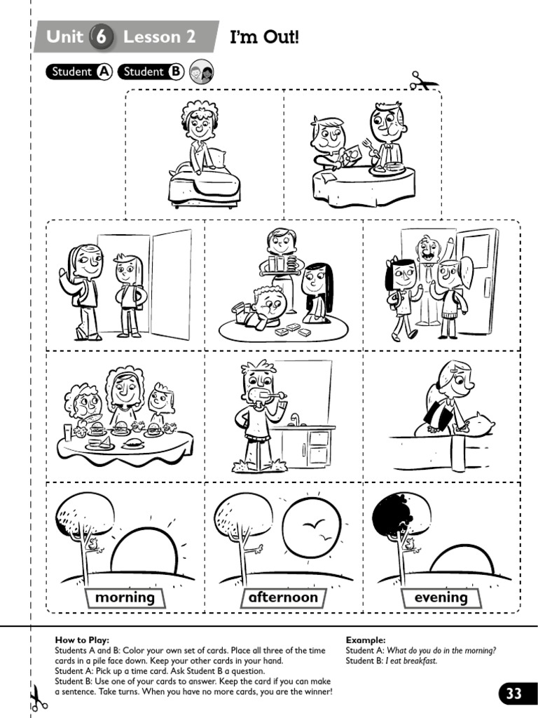 Time Card Game for ESL Students | PDF