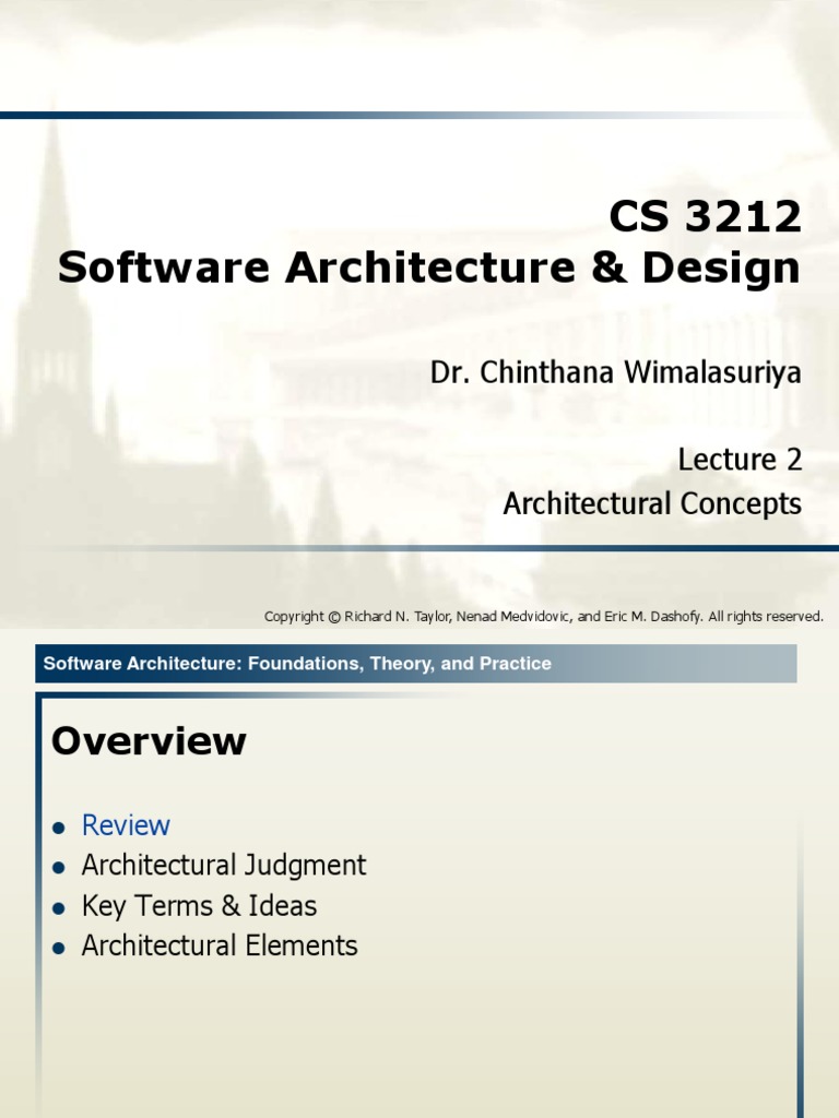 Lecture 2 Architectural Concepts Pdf