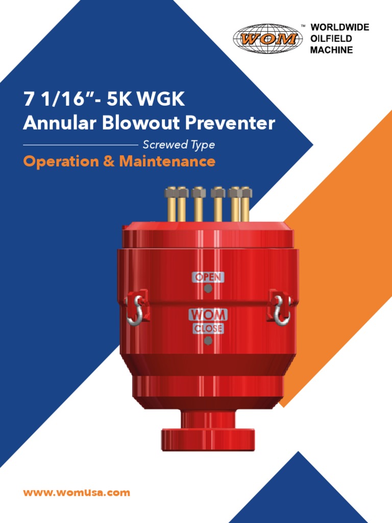 7 1 - 16''-5k WGK Annular Blowout Preventer Final - APPROVED | PDF ...