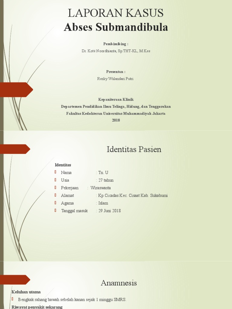 Abses Submandibula | PDF