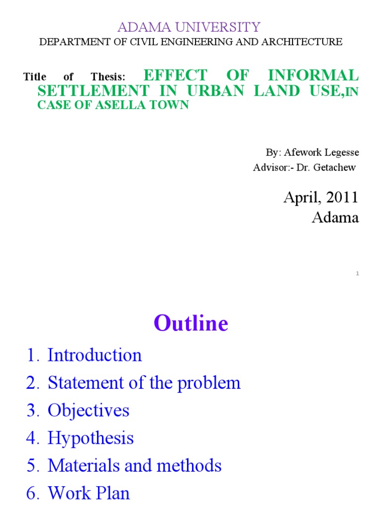 Effect of Informal Settlement | PDF | Geographic Information System | Data