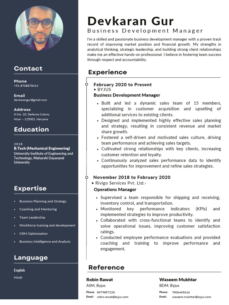 Dev CV | PDF | Sales | Customer Relationship Management