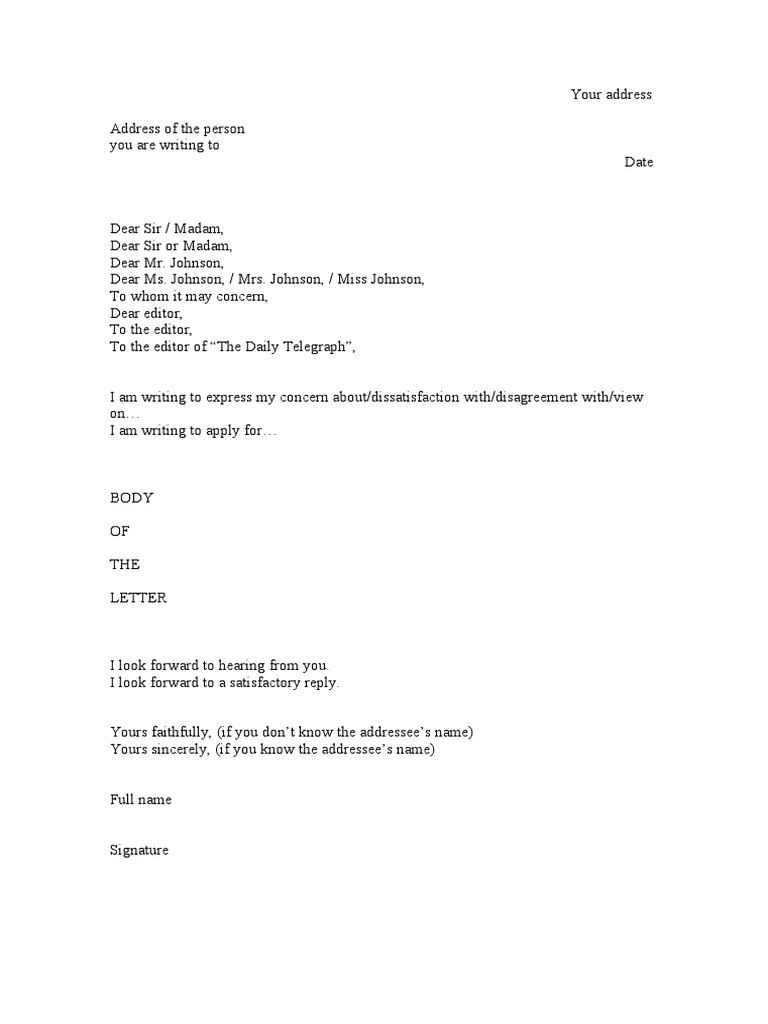 c2 How To Write A Formal Letter | PDF