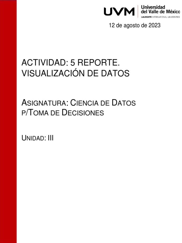 Visualización de Datos con Python | PDF | Métodos y materiales de enseñanza | Tecnología