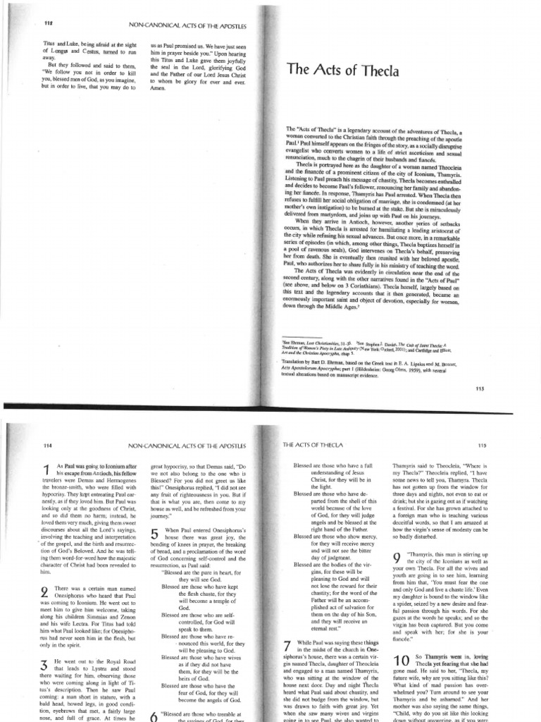 The Acts of Thecla | PDF