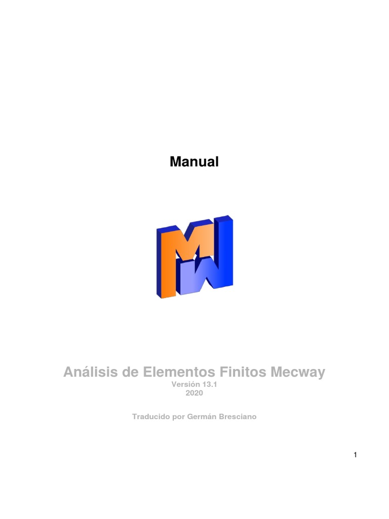 Manual de Mecway FEA 13.1 | PDF | Método de elementos finitos ...