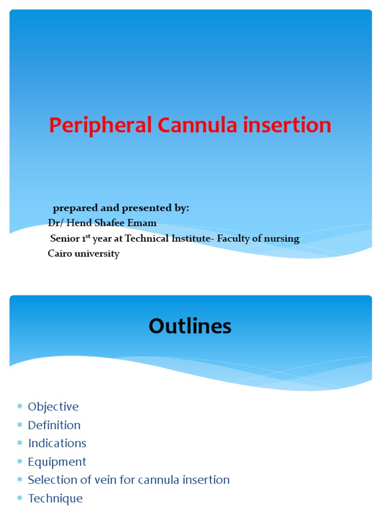 Cannula Insertion | PDF | Science & Mathematics