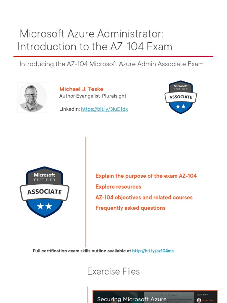 AZ-104 Exam Overview and Resources | PDF | Microsoft Azure | Cloud ...