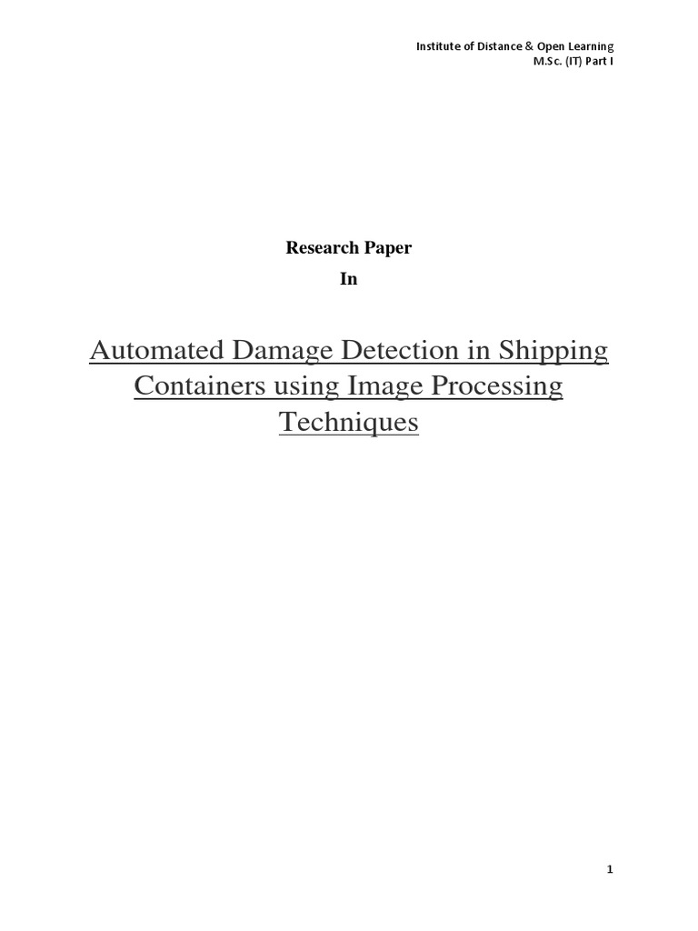 Automated Damage Detection in Shipping Containers Using Image Processing Techniques | Download ...