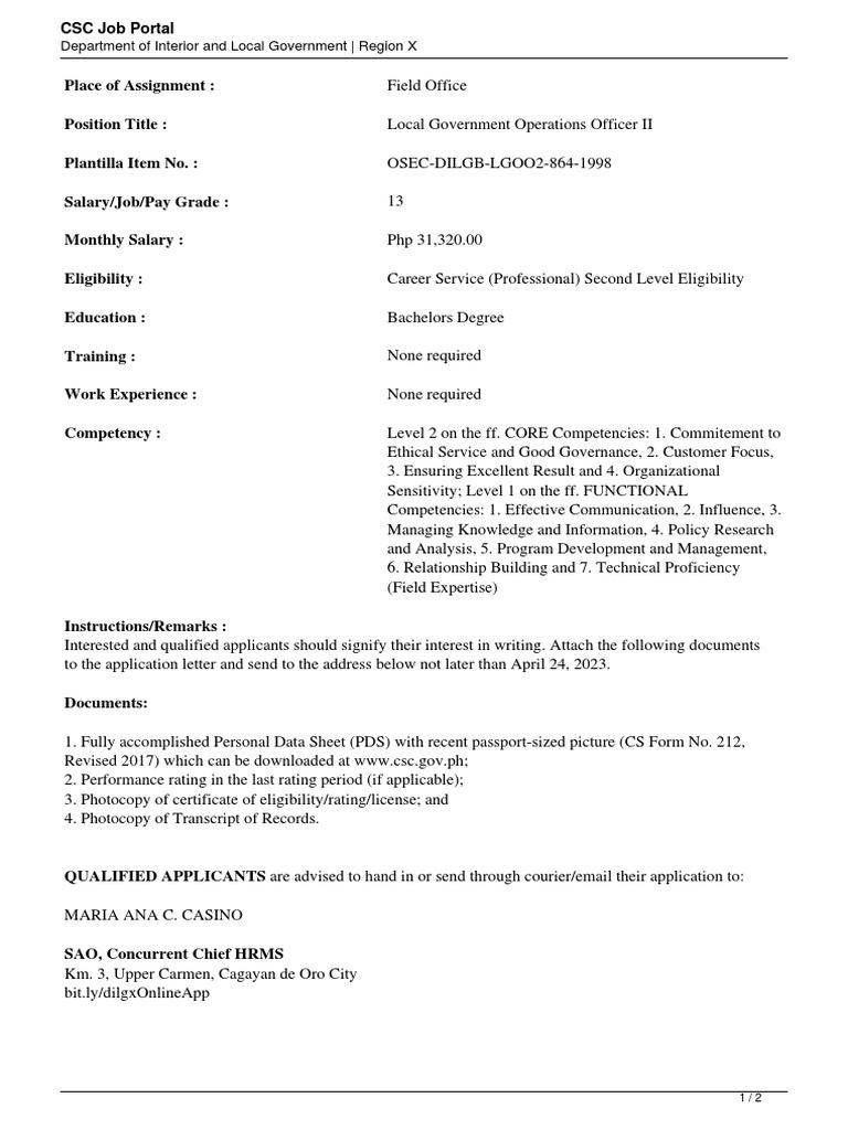 Department of Interior and Local Government-Local Government Operations ...